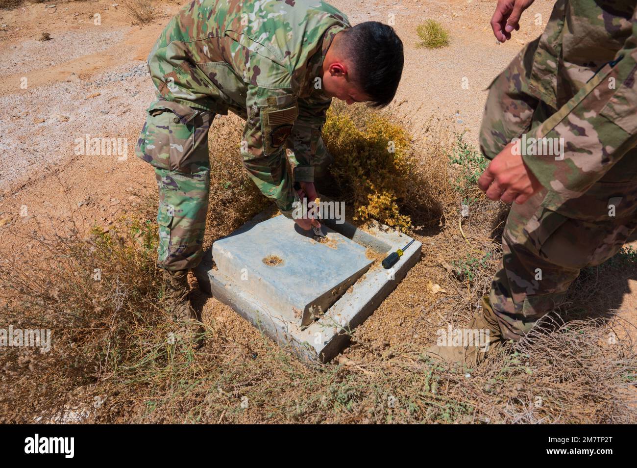 U.S. Air Force Staff Sgt. Seth Sammons, a civil engineer with the 379th ...