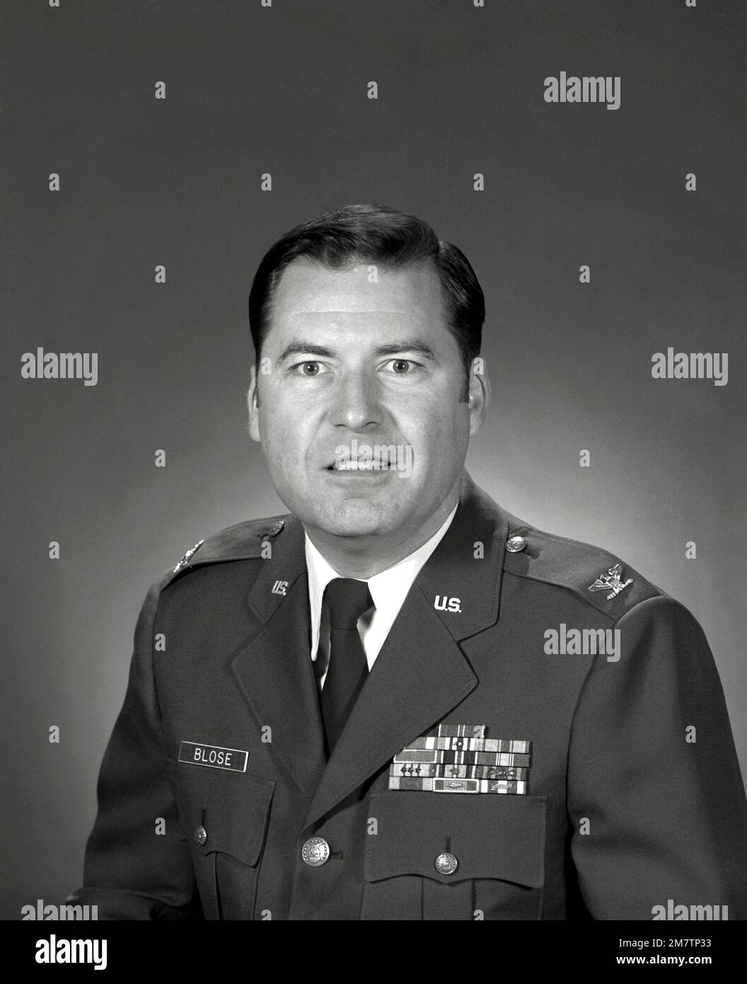 COL John N. Blose, USAF (uncovered). Country: Unknown Stock Photo - Alamy