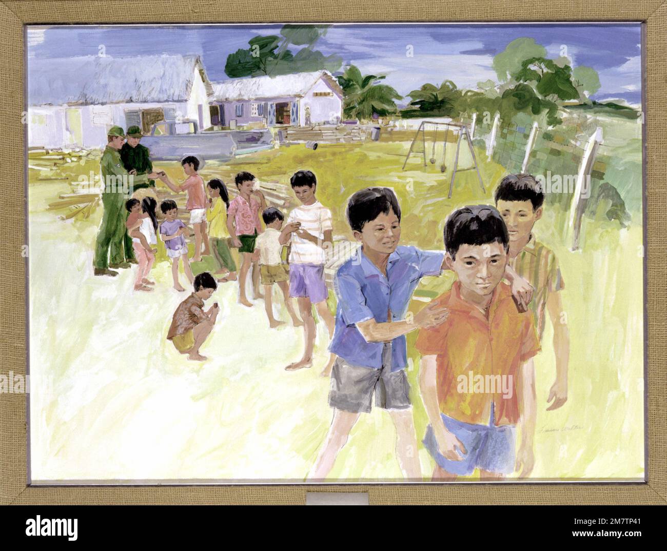 Artwork: "Vietnamese Children" Artist: Frances Walter. Country: Unknown ...