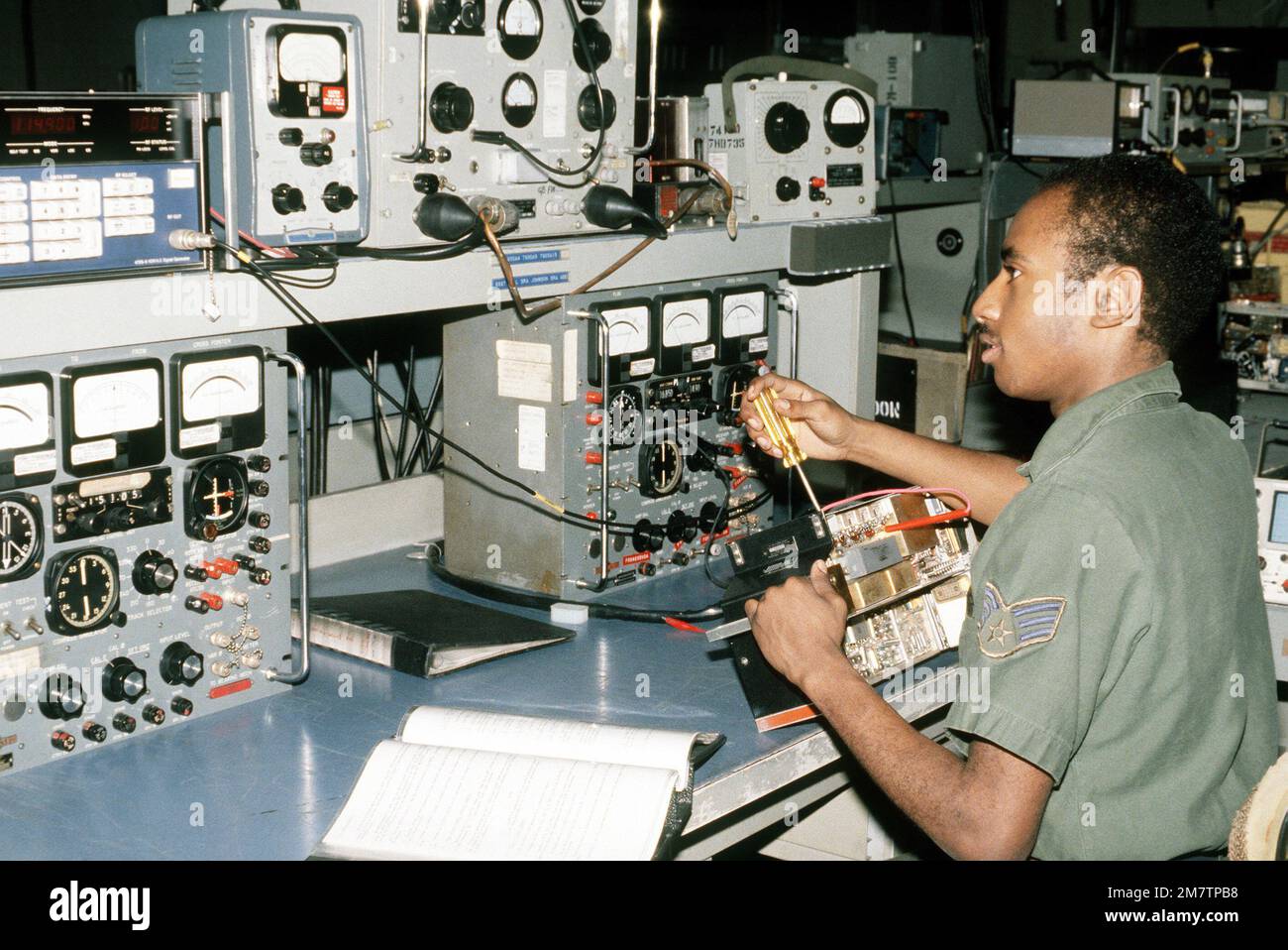 SRA Tony D. Abell, radar and navigational section, 316th Field ...