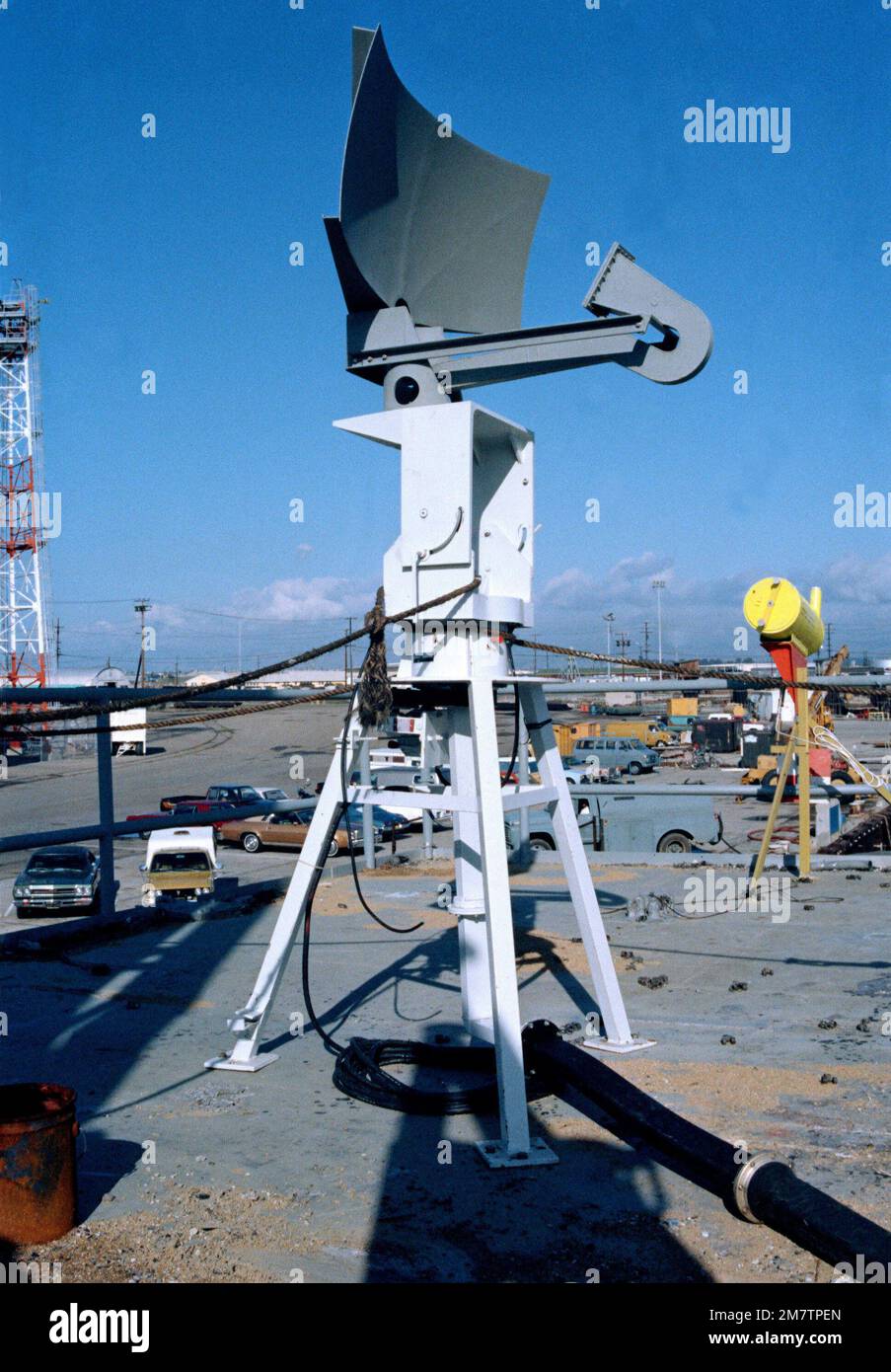 A view of a radar configuration aboard the ex-USS SAVAGE, used for the ...