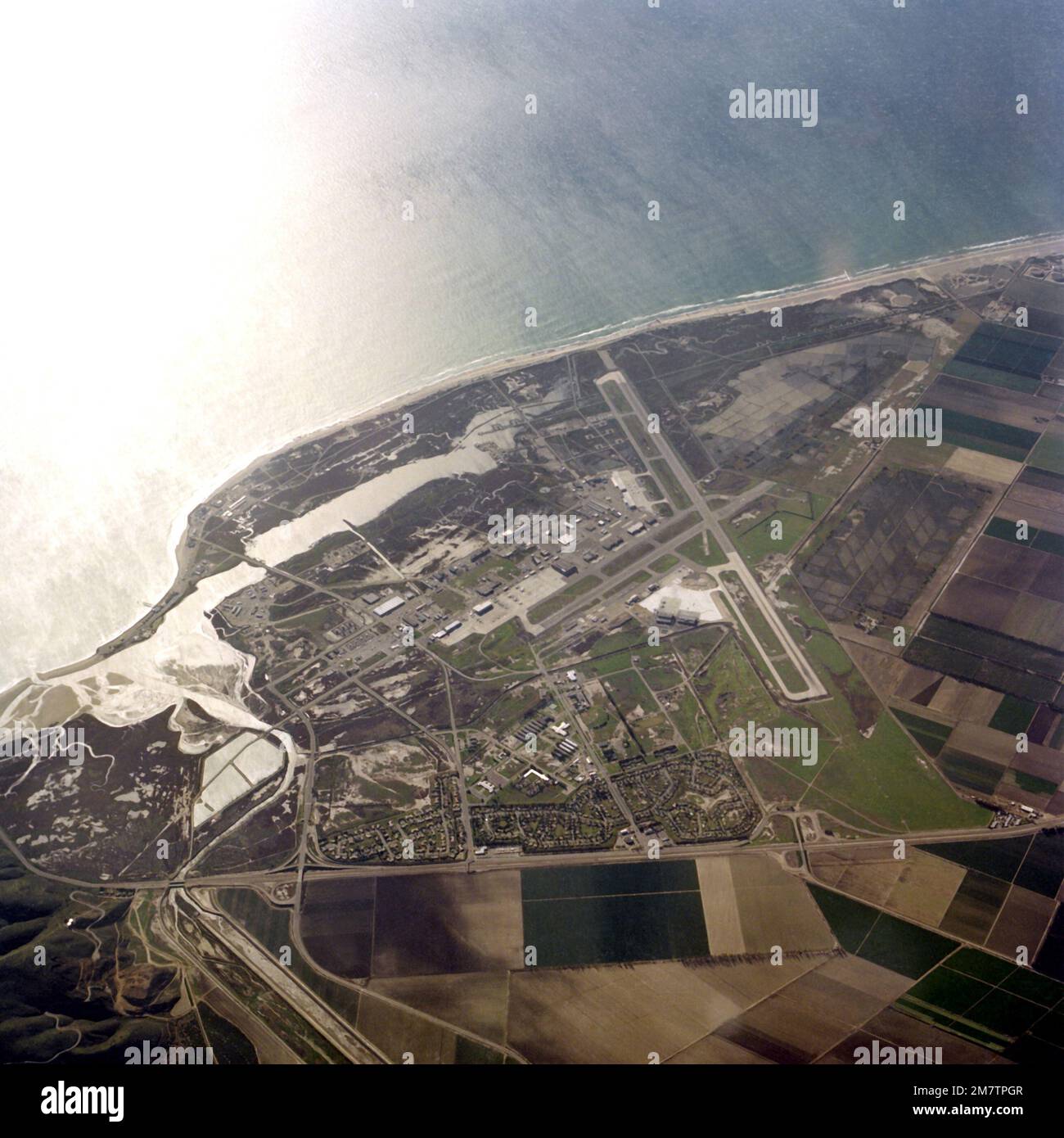 Aerial view of the Pacific Missile Test Center (PMTC) taken from a ...