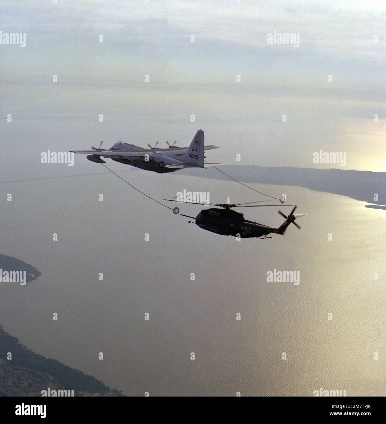 A left side view of a KC-130F Hercules aircraft from Marine Refueler ...