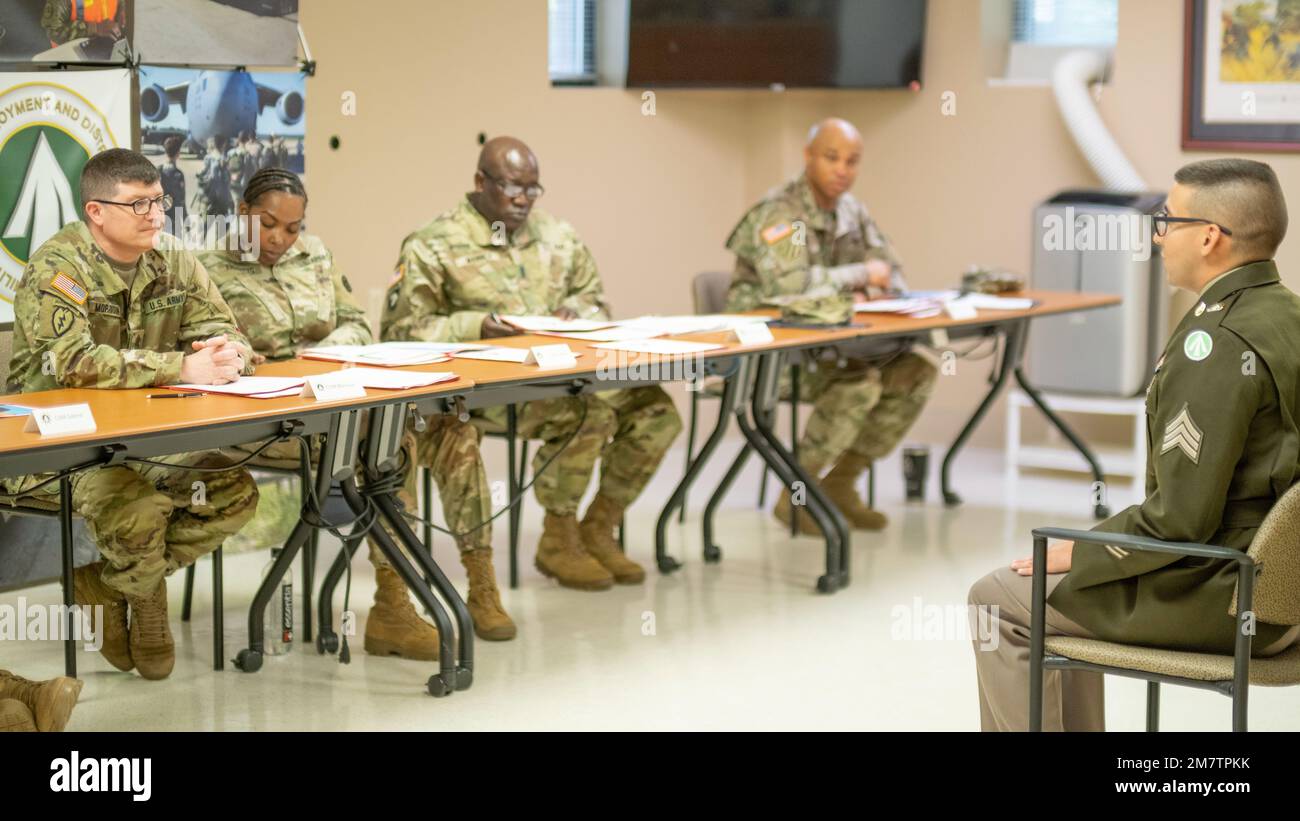 Sgt. Jeremiah Smith reports to the board during the 2022 Military ...
