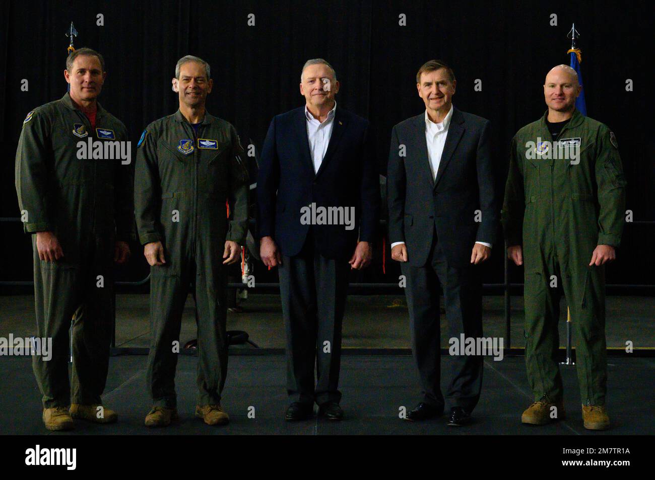 U.S. Air Force Col. David Berkland, 354th Fighter Wing commander (right ...