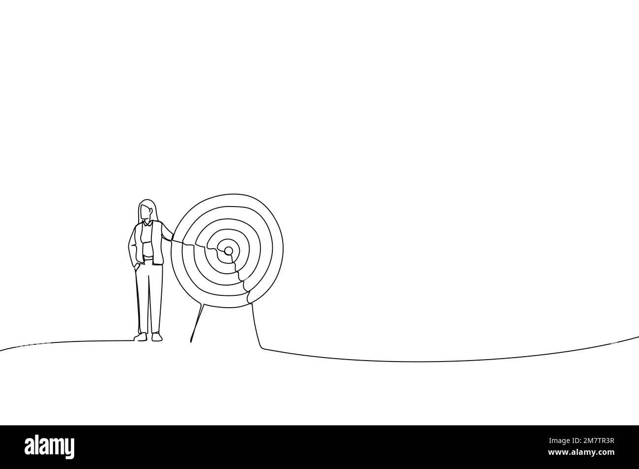 Woman reaching goals Cut Out Stock Images & Pictures - Alamy