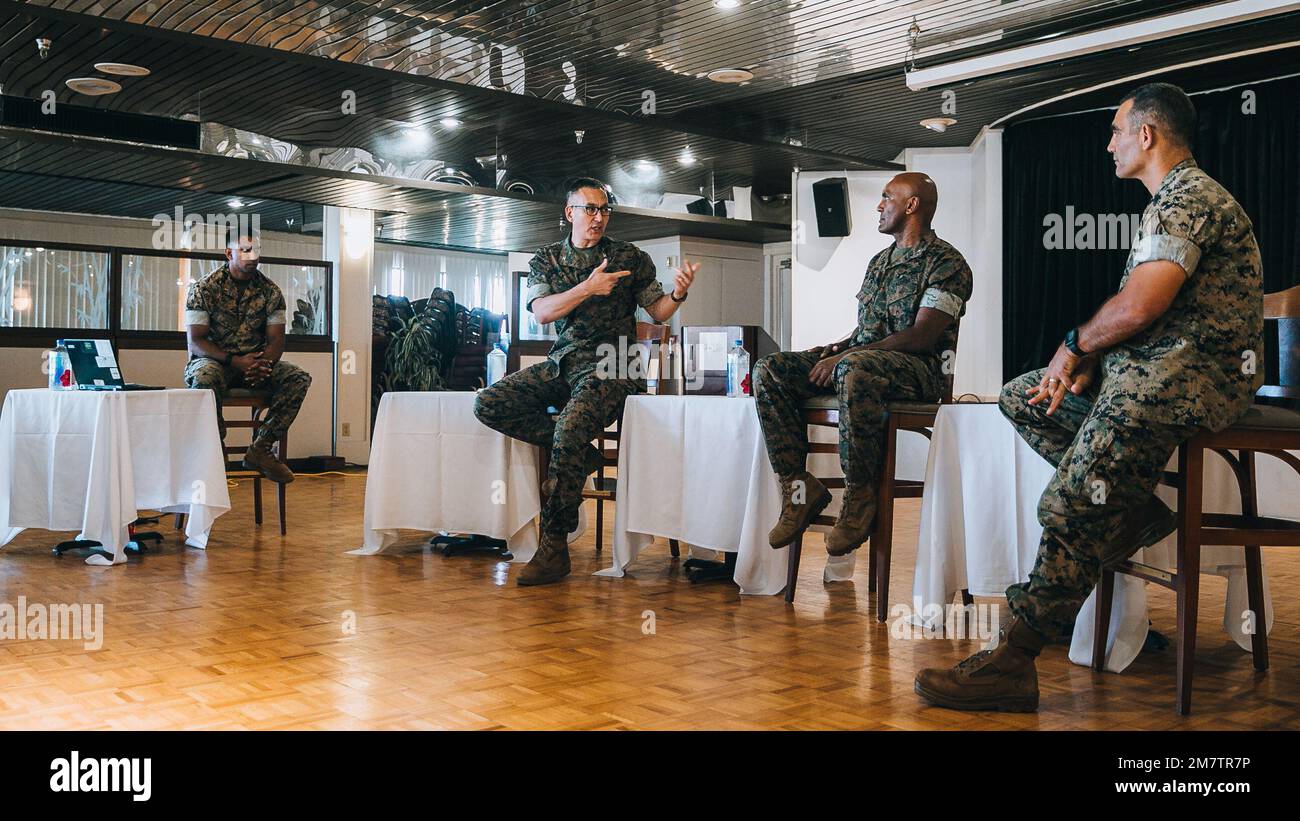 U.S. Marines with 3d Marine Littoral Regiment, 3d Marine Division host ...