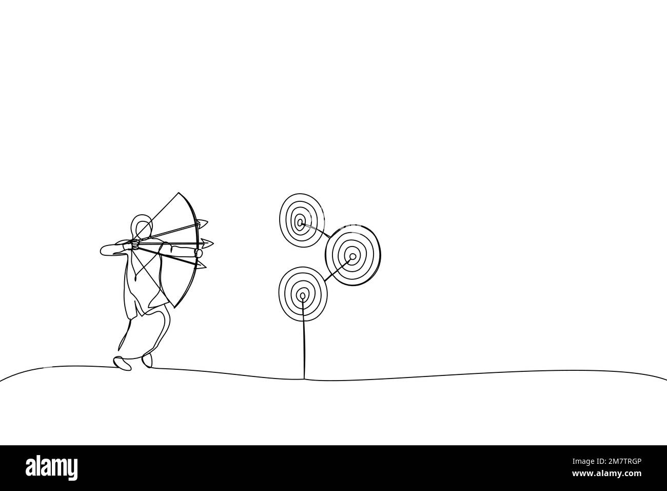 One line continuous three Cut Out Stock Images & Pictures - Alamy