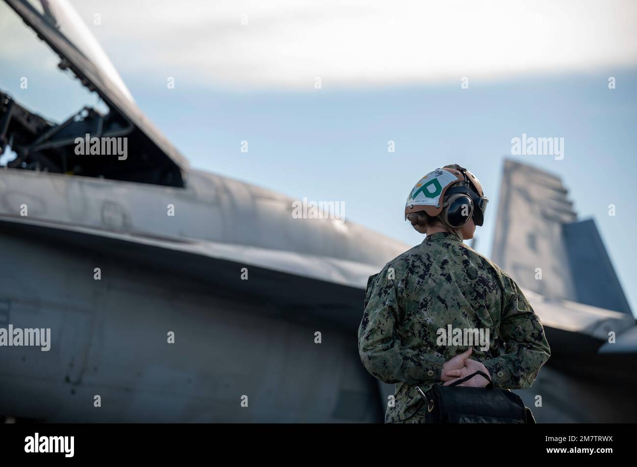 U.S. Navy Seaman Korina Murphy, Strike Fighter Squadron (VFA) 105 plane ...