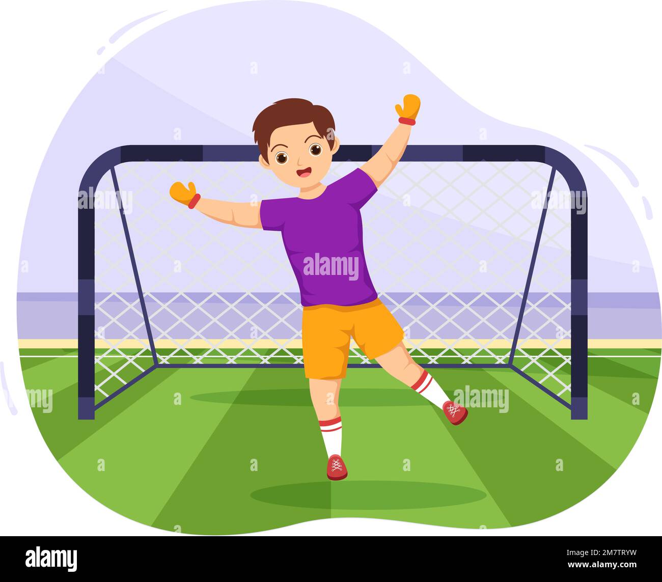 Futsal, Soccer or Football Sport Illustration with Kids Players ...