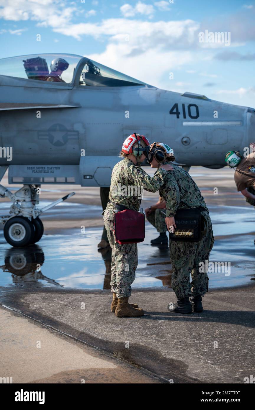 U.S. Sailors with Strike Fighter Squadron (VFA) 105, Naval Air Station Oceana, Virginia ...