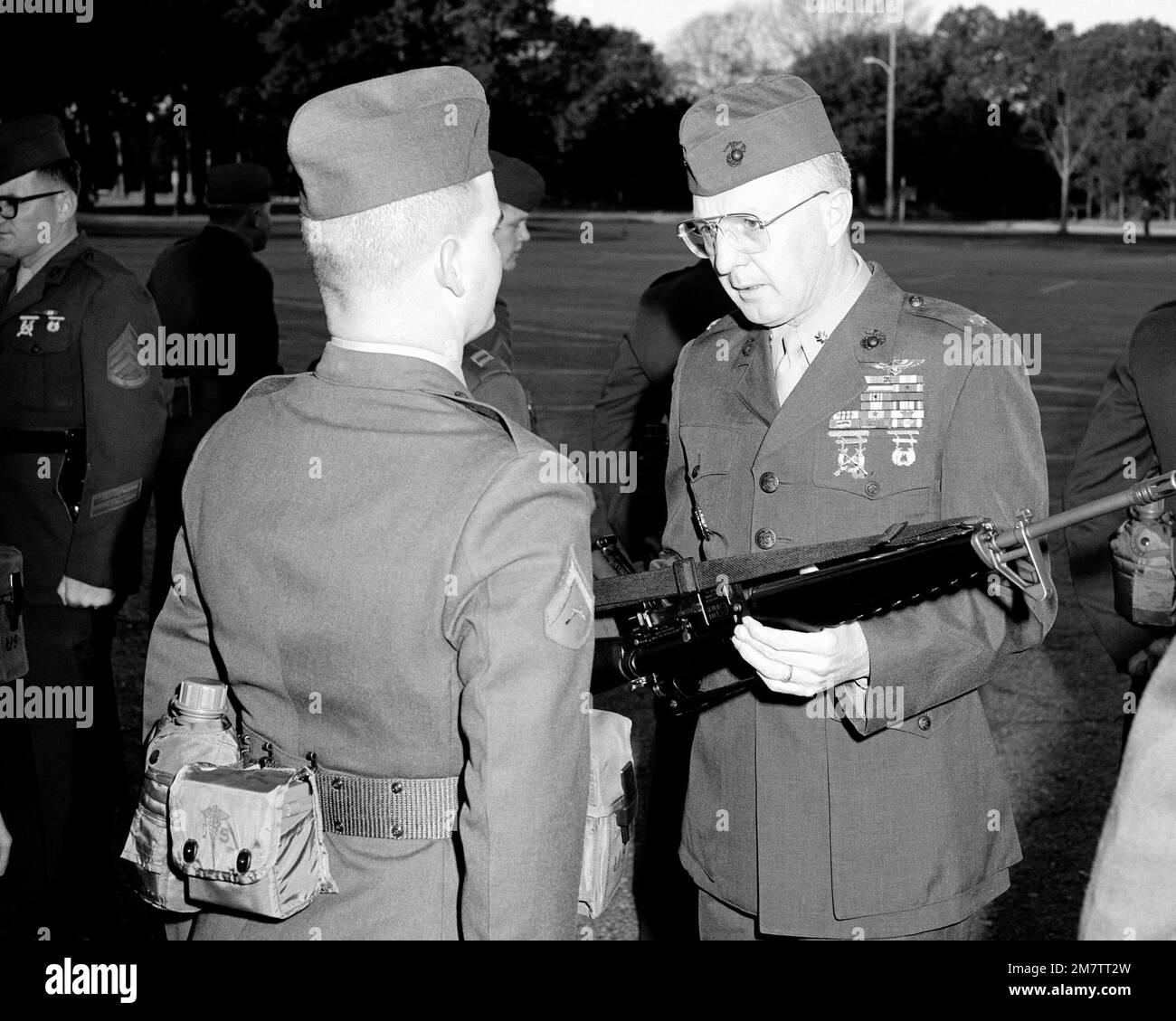 LTC R.E. Dennison, a member of the U.S. Marine Corps Inspector General ...