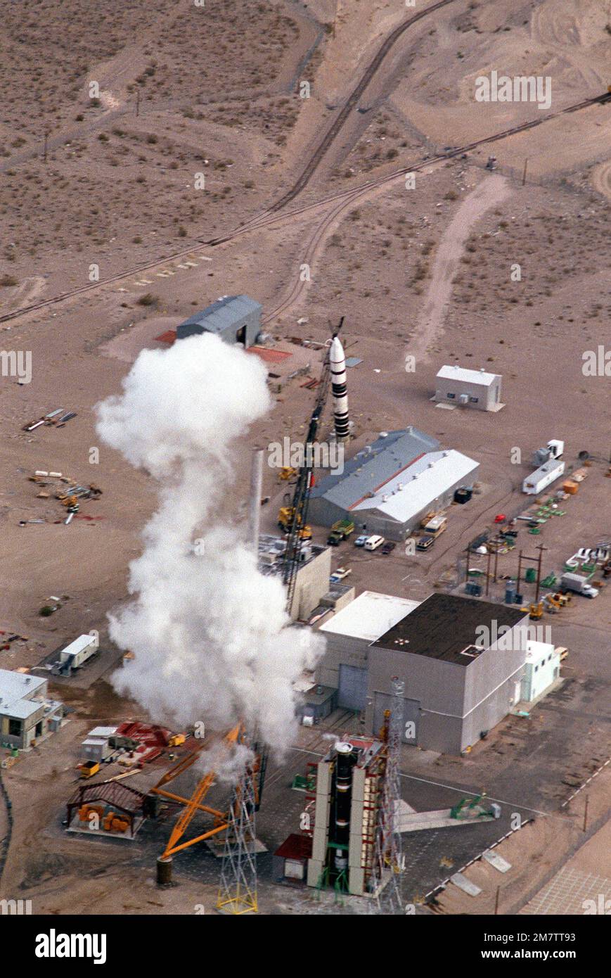 Cold launch demonstration of a Missile X (MX) intercontinental ...