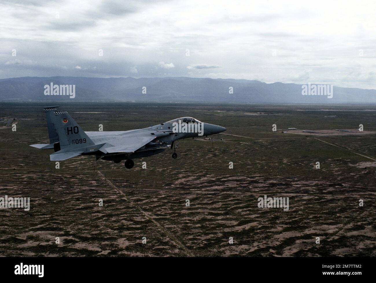 A right side view of an F-15 Eagle aircraft from the 49th Tactical ...