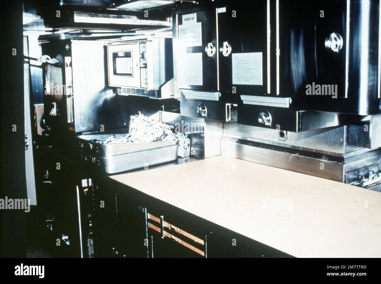 A view of the galley aboard the nuclear-powered ballistic missile ...