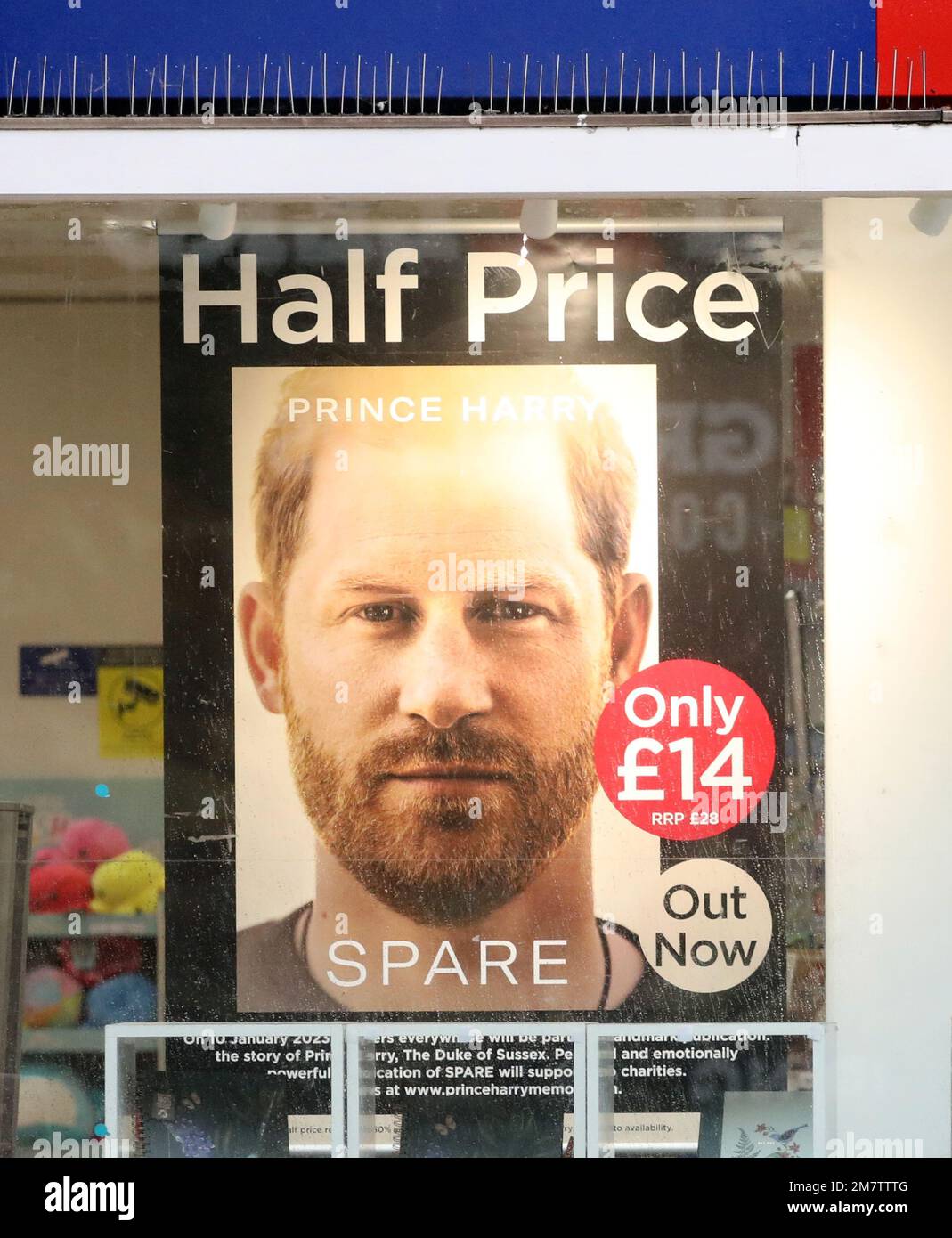 Peterborough, UK. 10th Jan, 2023. The Prince Harry book 'Spare' is seen ...