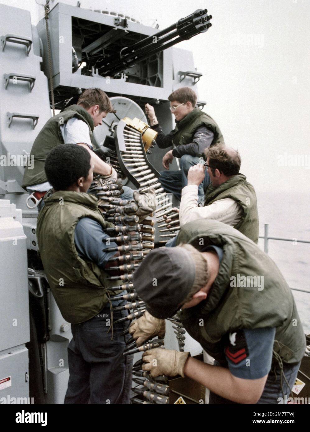 Fire control technicians G (Gun Fire Control) aboard the guided missile ...