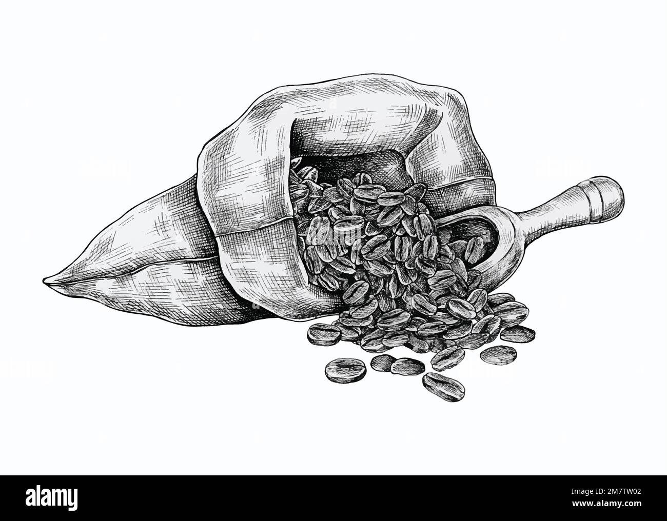 Coffee in bag on Stock Vector Images - Alamy