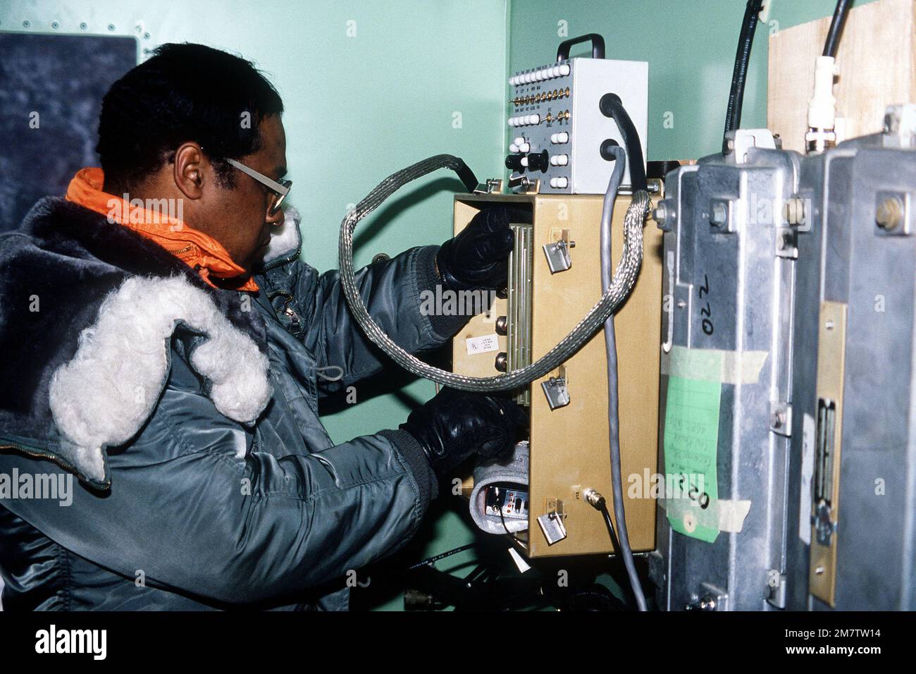 SSGT Christopher C. Montgomery, 2146th Communication Squadron, installs ...