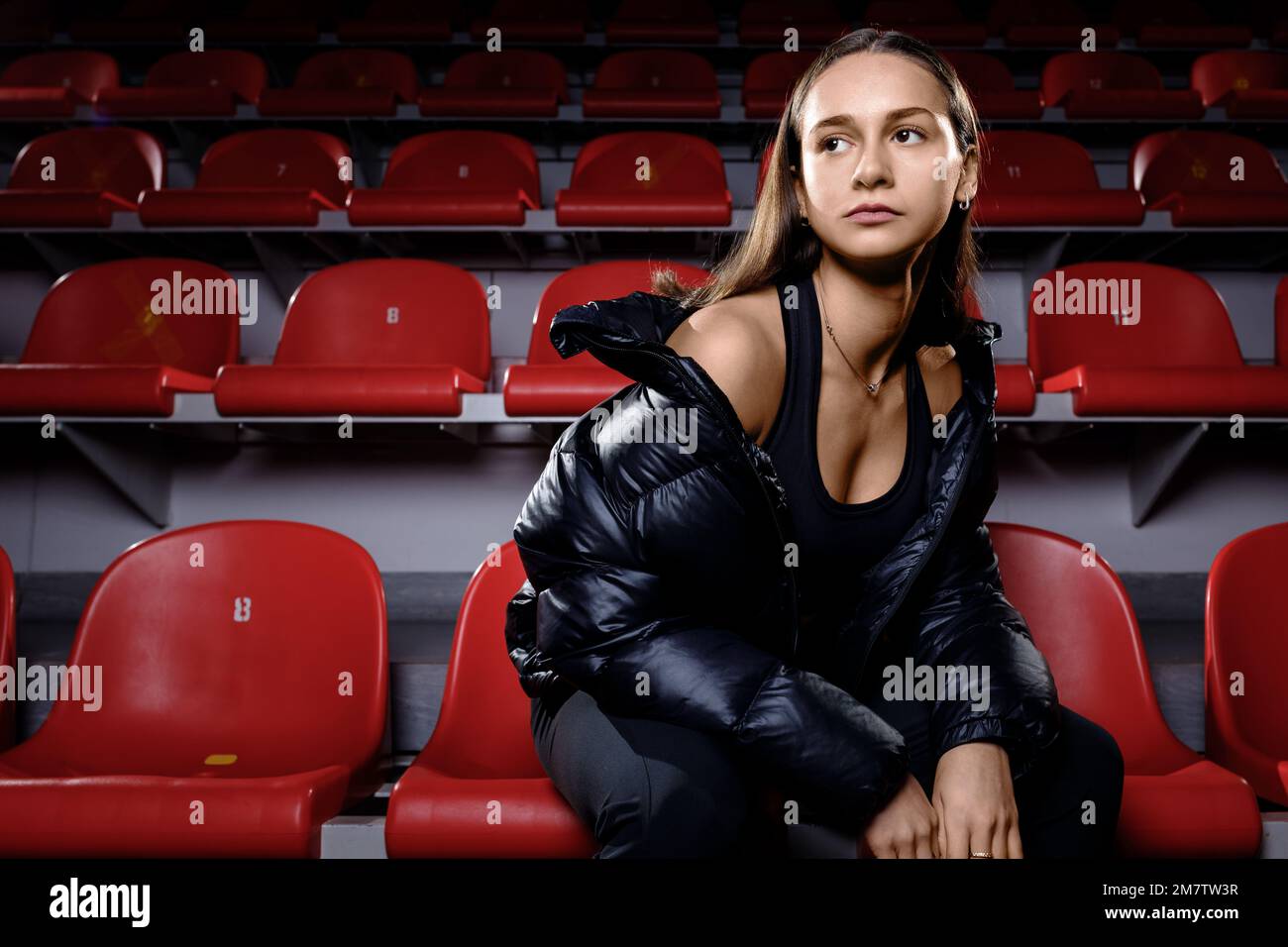 Woman wearing puffer jacket hi-res stock photography and images - Alamy