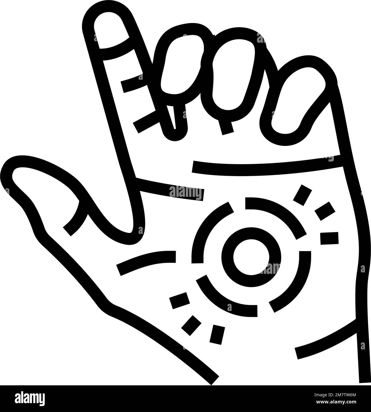 hand pain body ache line icon vector illustration Stock Vector Image ...