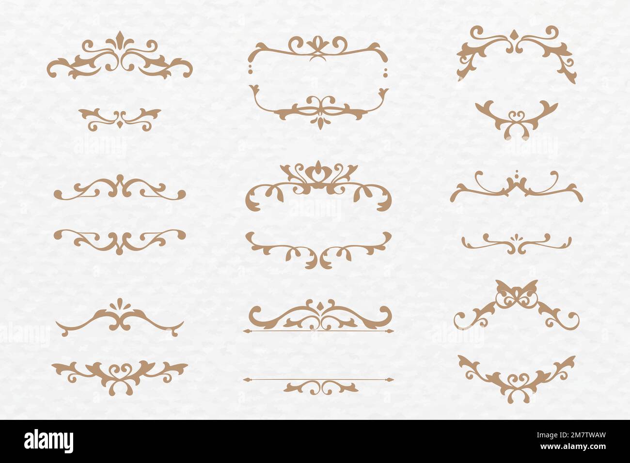 Elegant vector ornamental frame bronze collection Stock Vector Image ...