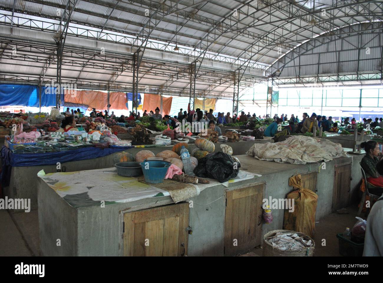 Market of Xam Neua Laos 2013 Stock Photo - Alamy