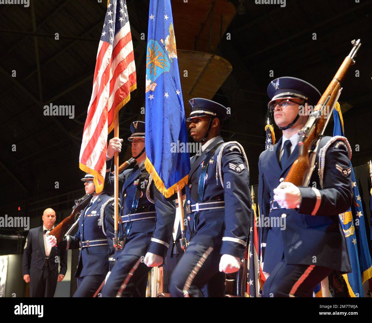 The Wright-Patterson Air Force Base Honor Guard presents the colors at ...
