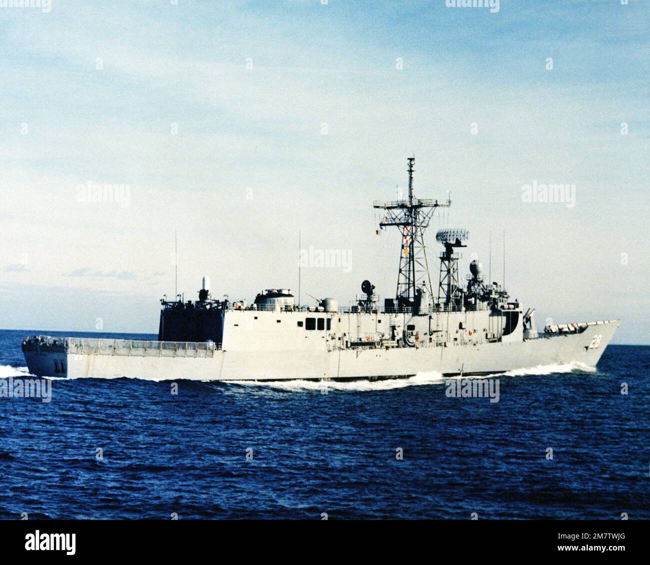 A starboard quarter view of the guided missile frigate BOONE (FFG 28 ...
