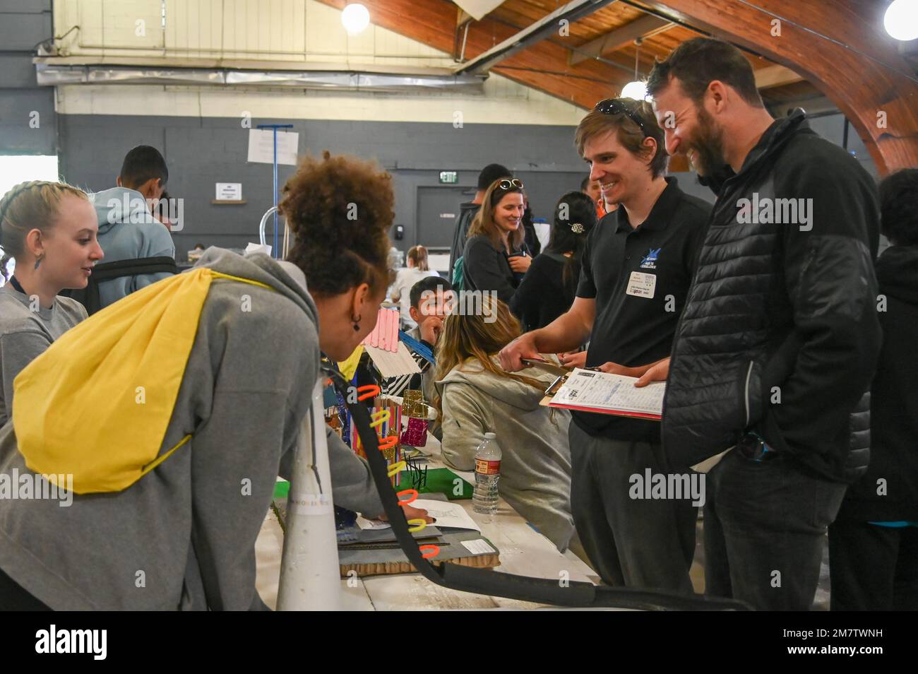 Hill Air Force Base science, engineering, technology and math outreach volunteer (far right ...