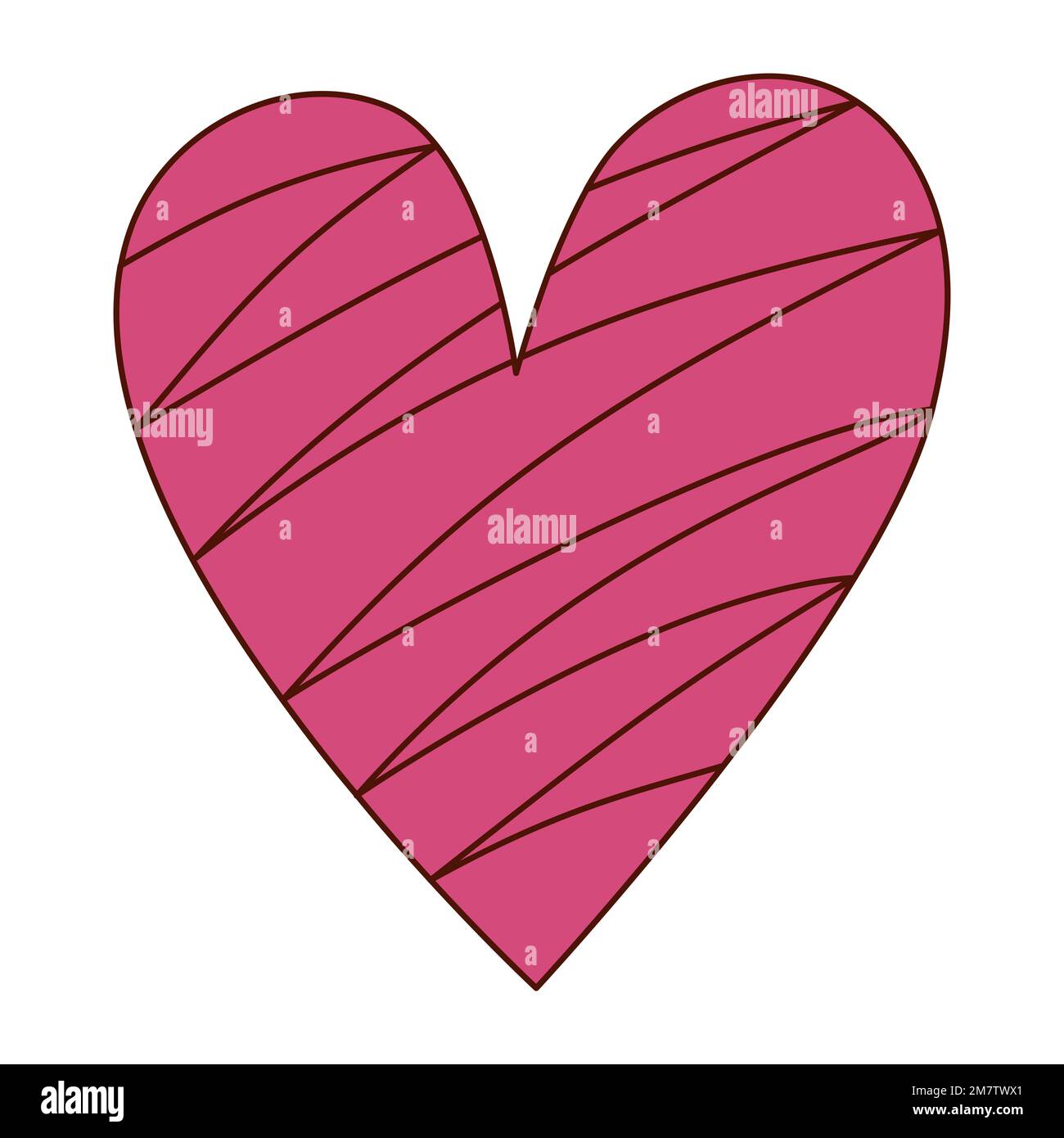 Hand drawn heart for Valentine day. Design elements for posters ...