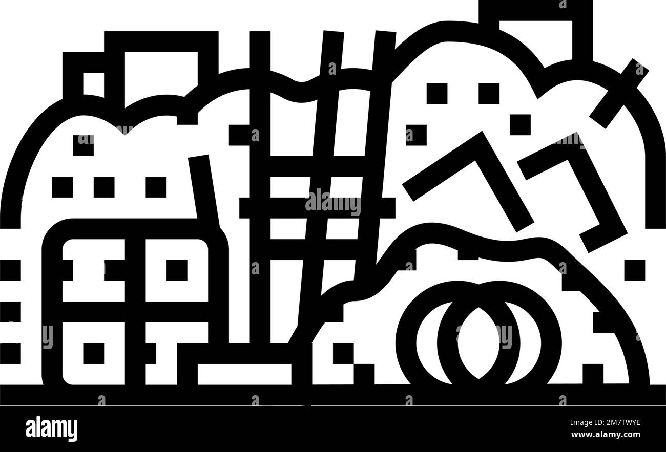 scrap steel steel production line icon vector illustration Stock Vector ...