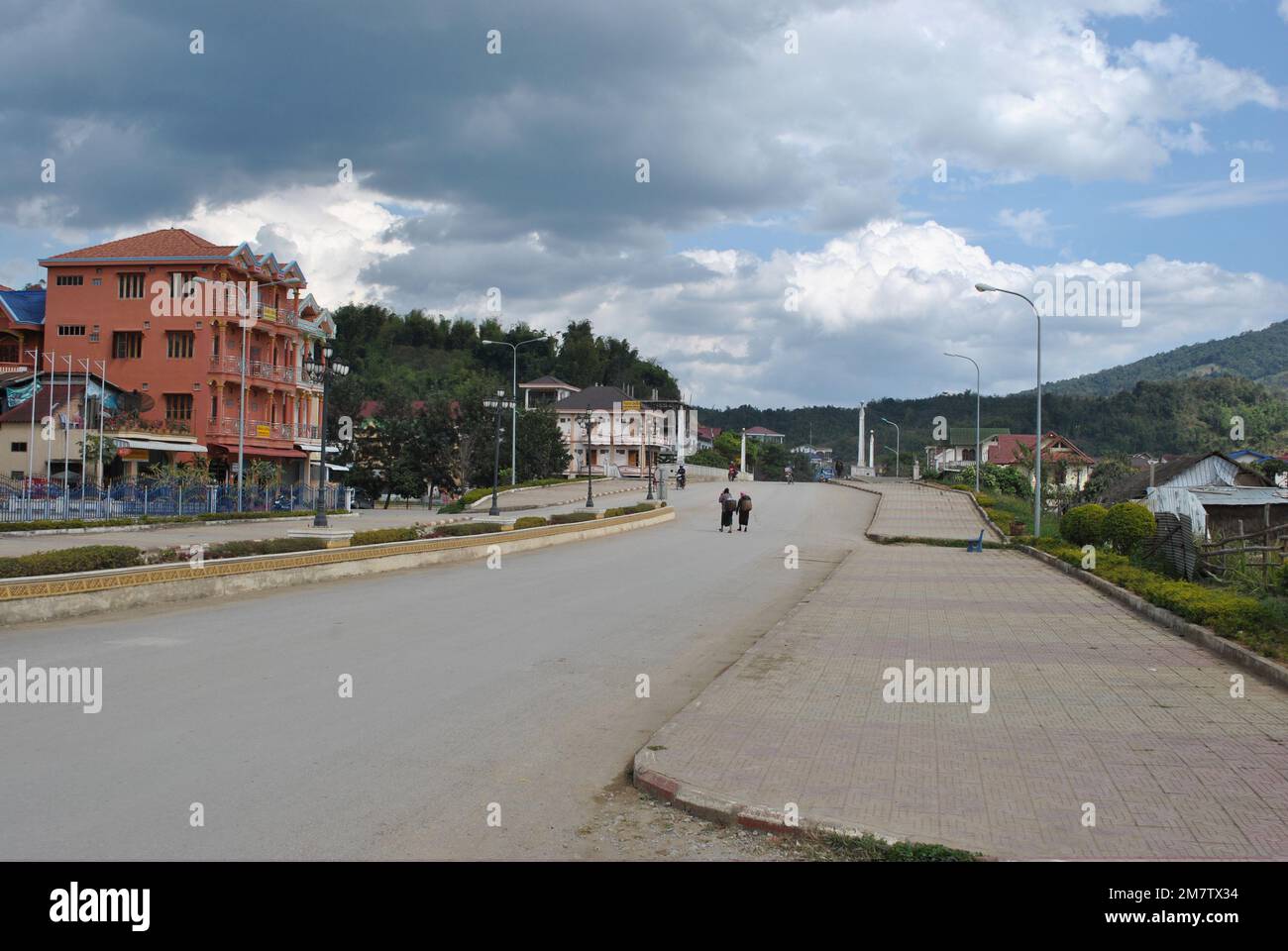 Streets of Xam Neua Laos 2013 Stock Photo - Alamy