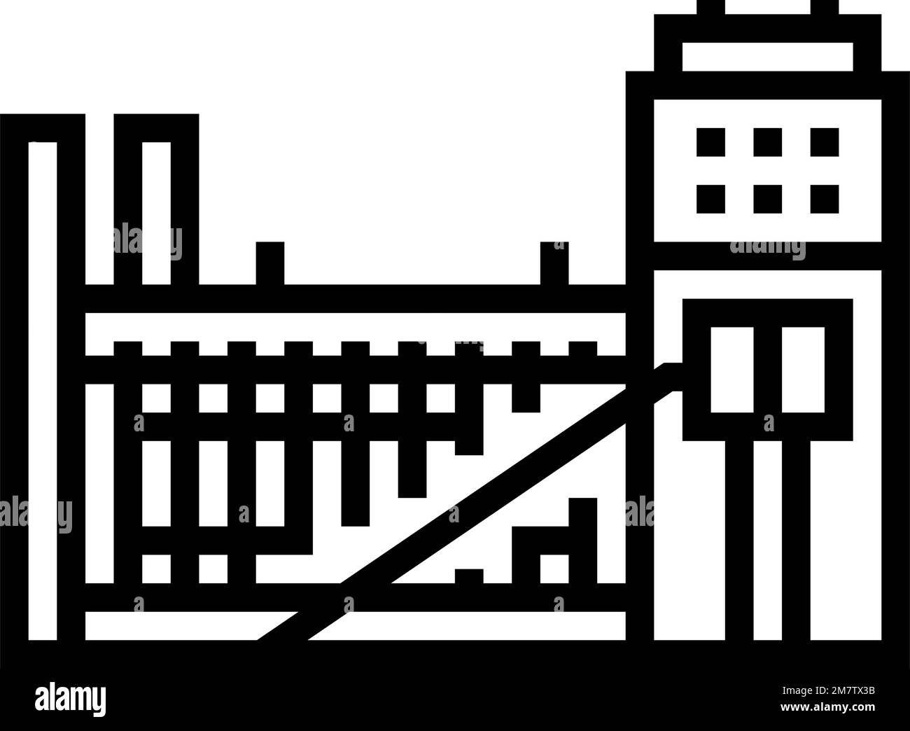 coking plant steel production line icon vector illustration Stock ...