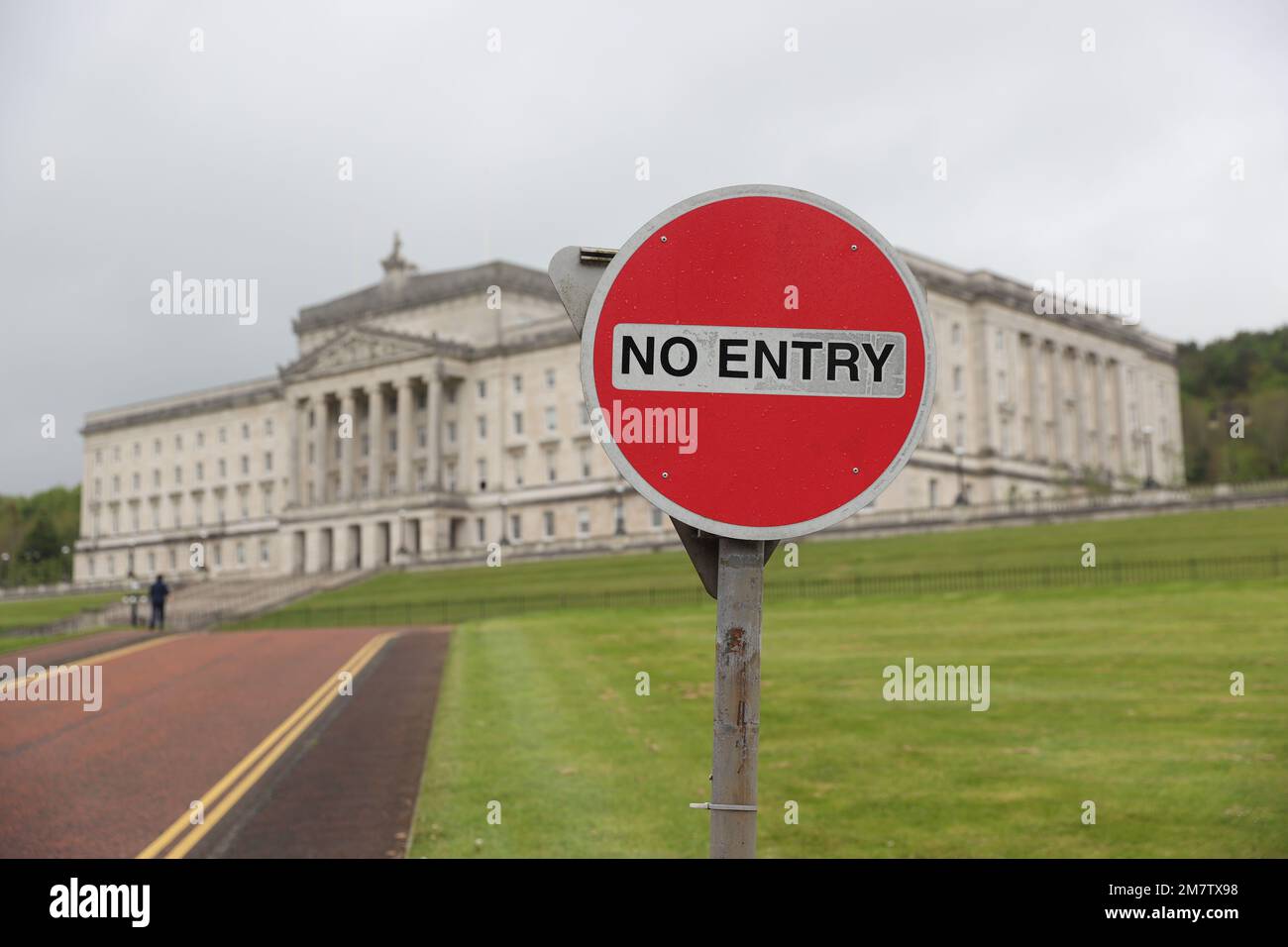File photo dated 09/05/22 of a No Entry sign at Parliament Buildings at ...