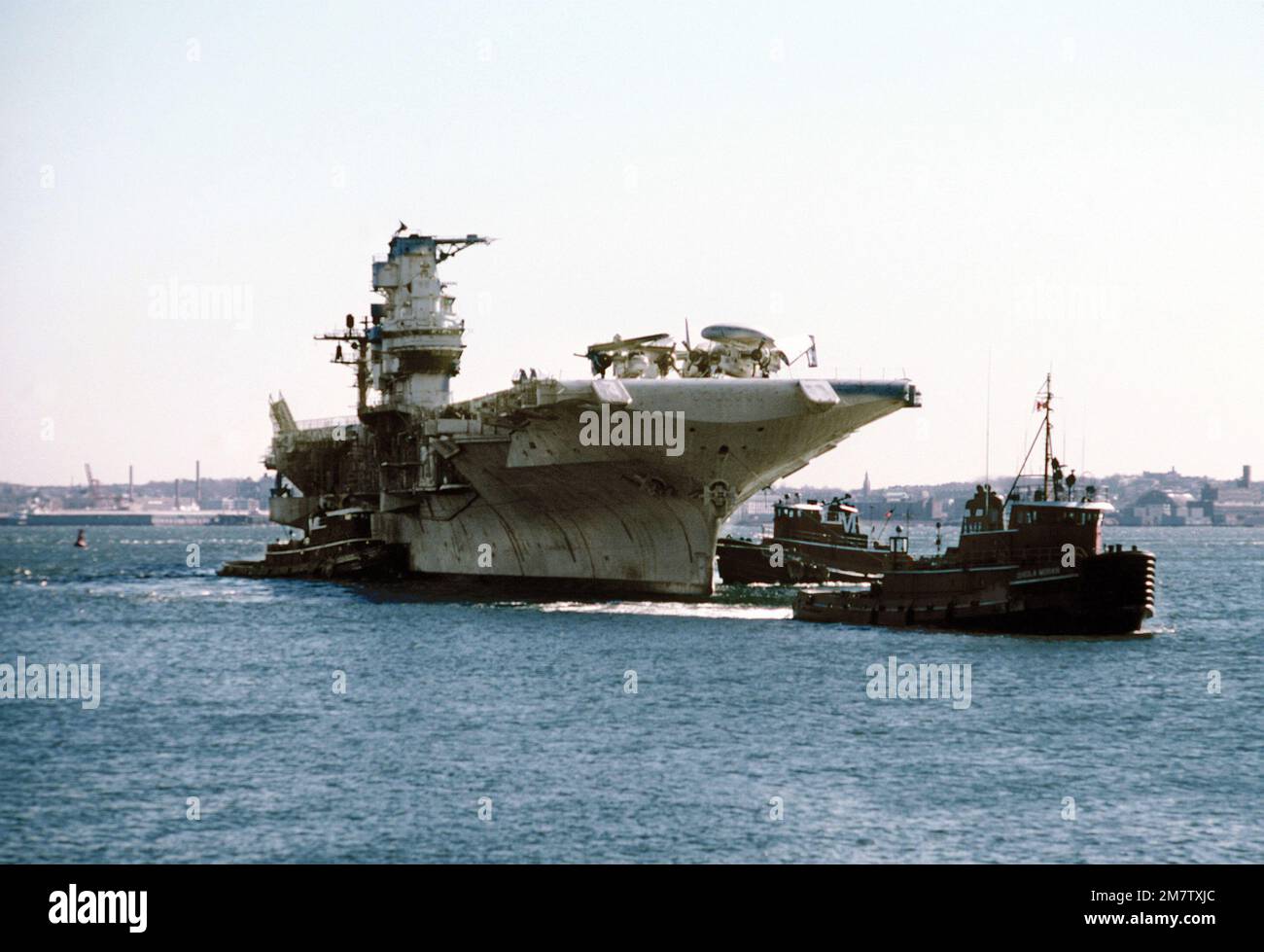 A starboard bow view of the anti-submarine warfare support aircraft ...