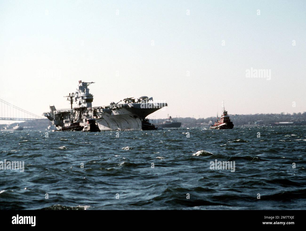 A starboard bow view of the anti-submarine warfare support aircraft ...