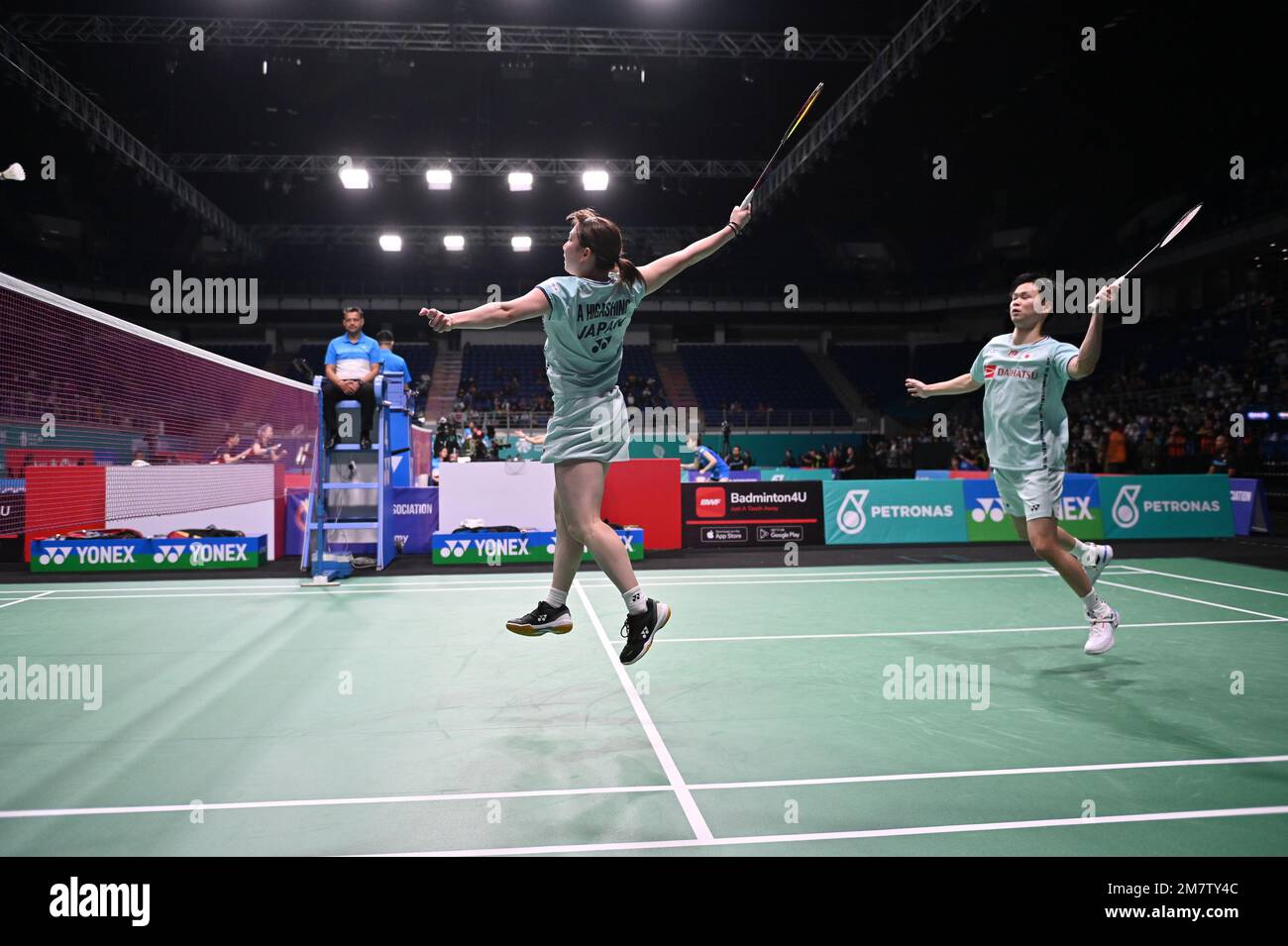 Kuala Lumpur, Malaysia. 11th Jan, 2023. Japan's Watanabe Yuta/Higashino ...