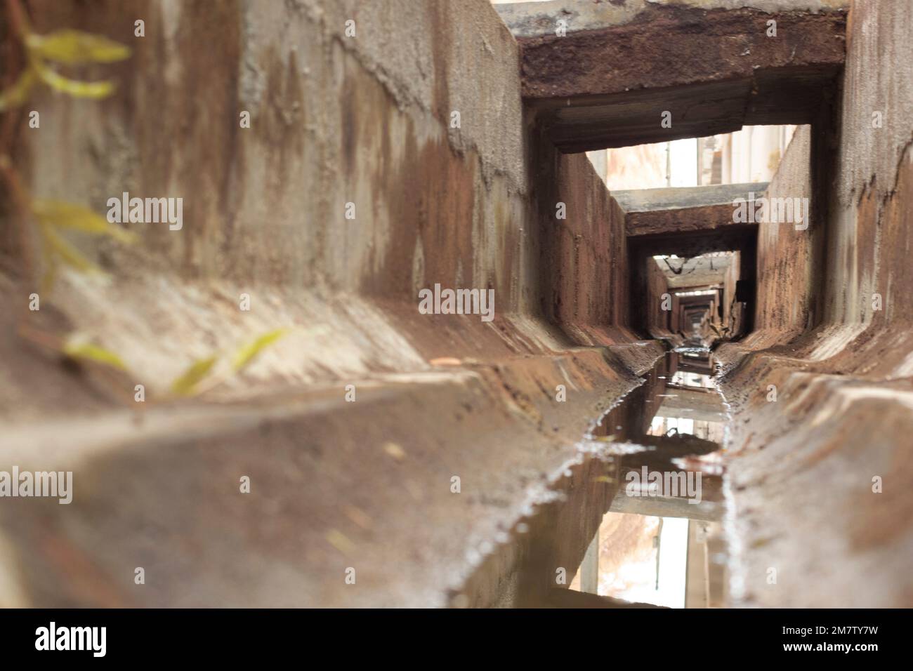 low-angle images of the urban drainage system Stock Photo - Alamy