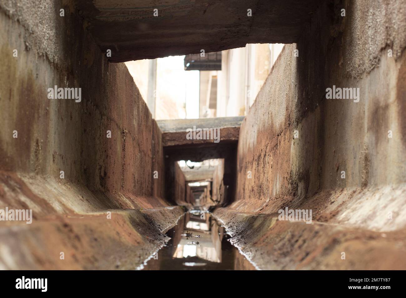 low-angle images of the urban drainage system Stock Photo - Alamy