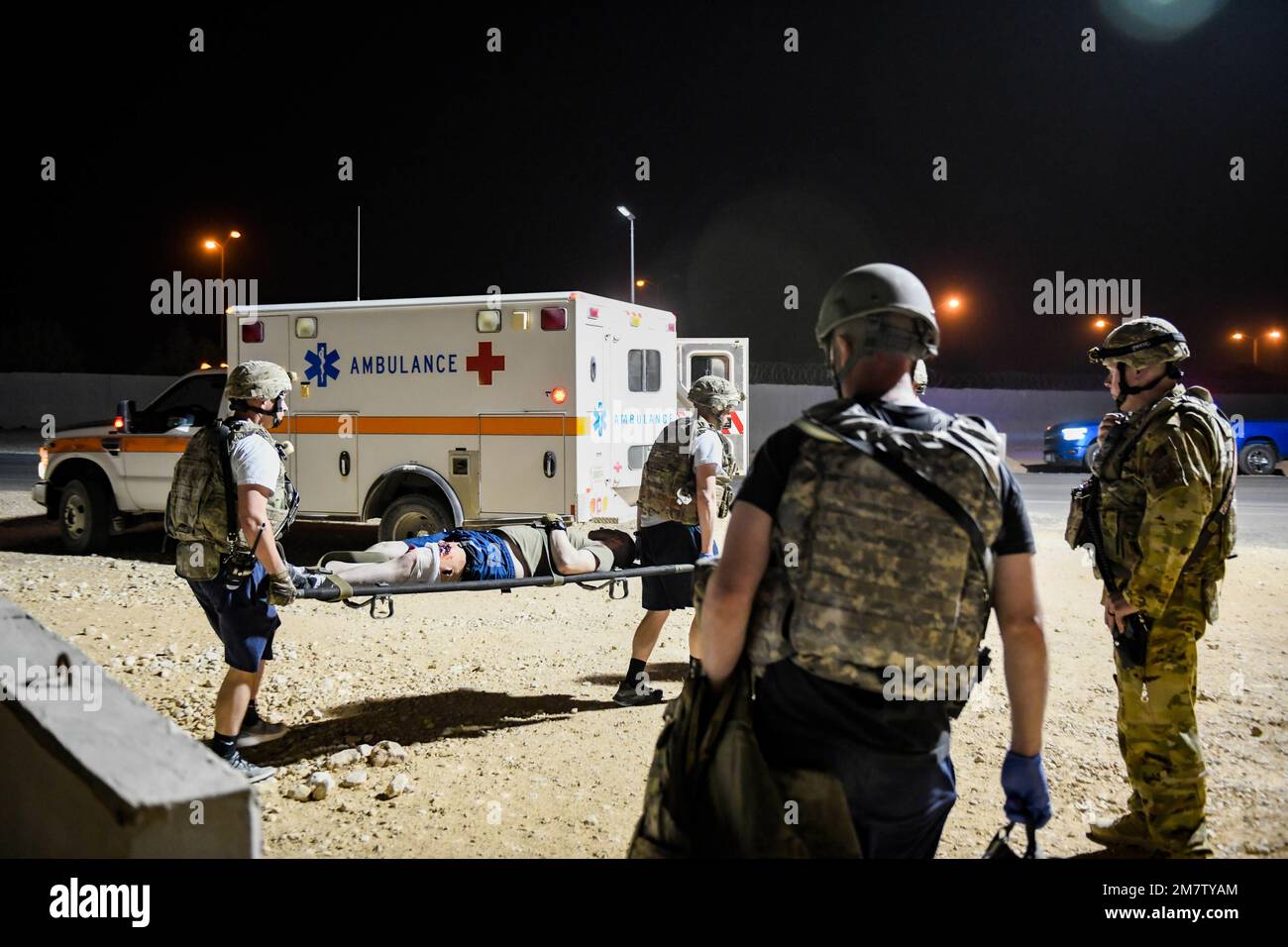 U.S. Air Force field response team members, with the 378th ...