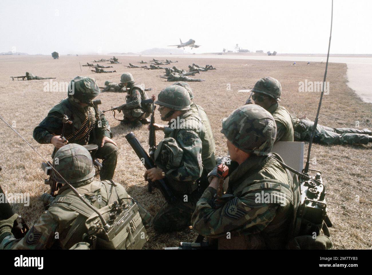 Defender forces from the 51st Security Police Squadron set a field ...