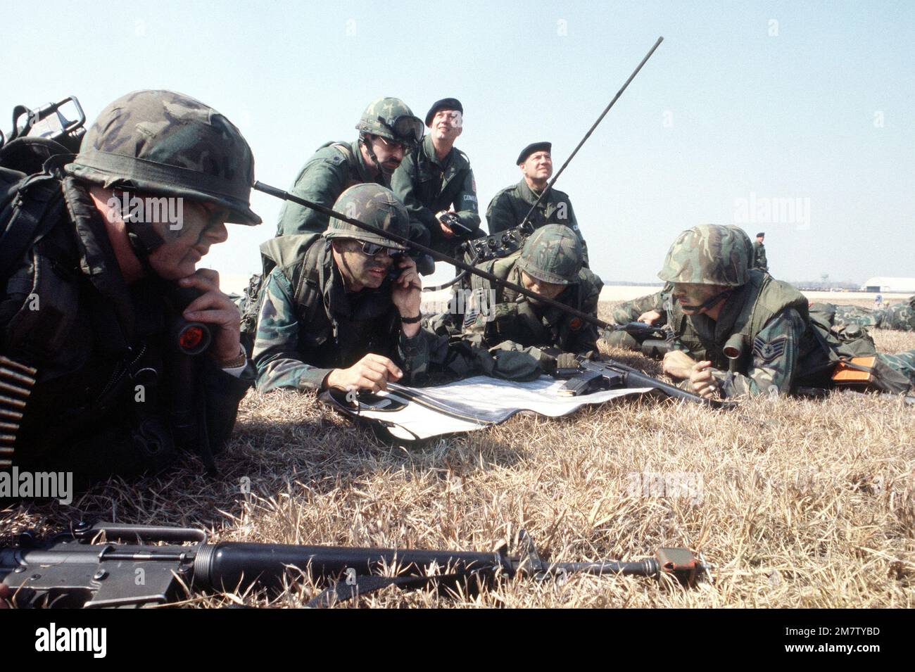 Defender forces from the 51st Security Police Squadron set a field ...