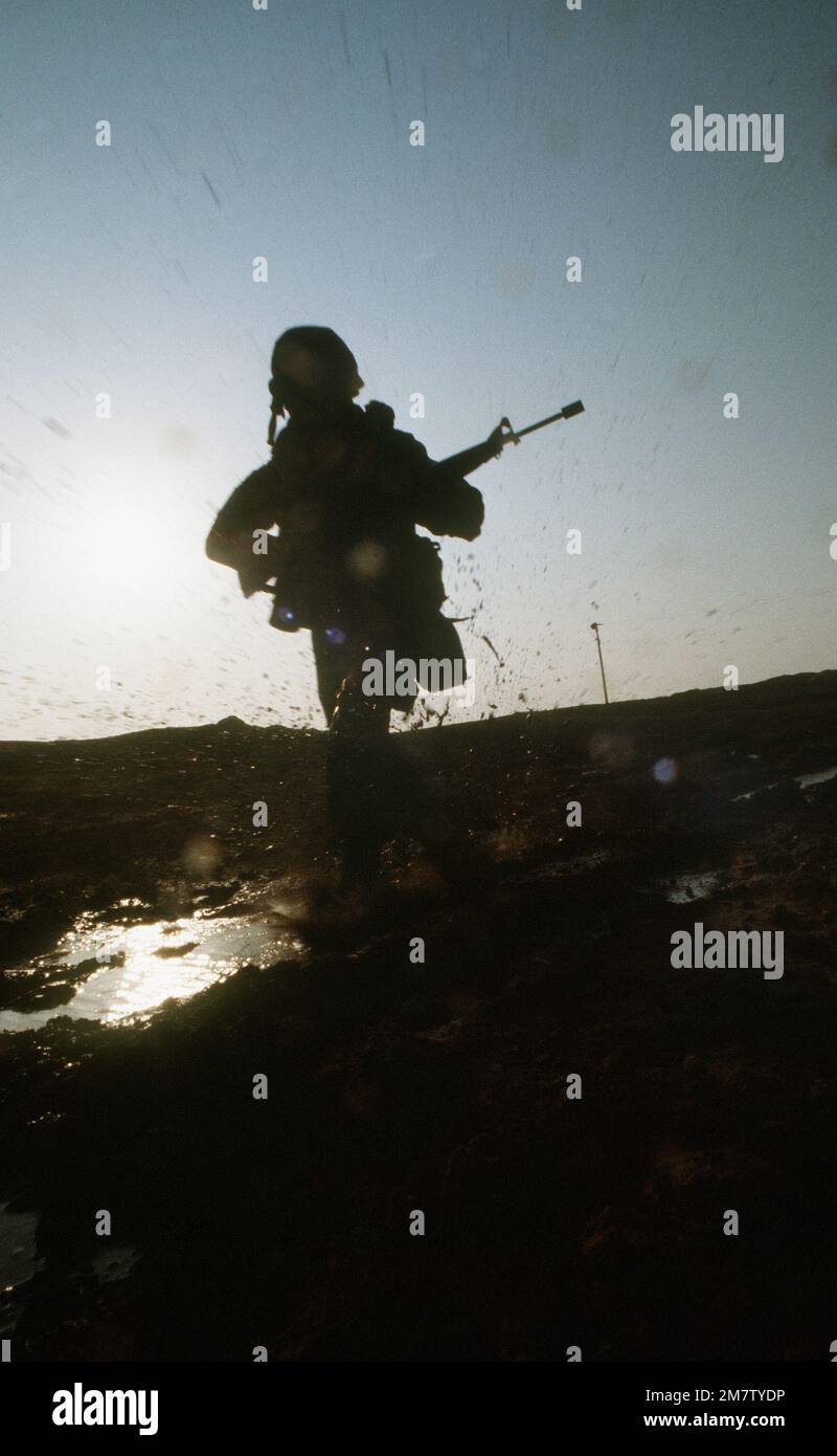 A1C Aaron Brewer, from the 3880th Security Police Squadron, runs ...