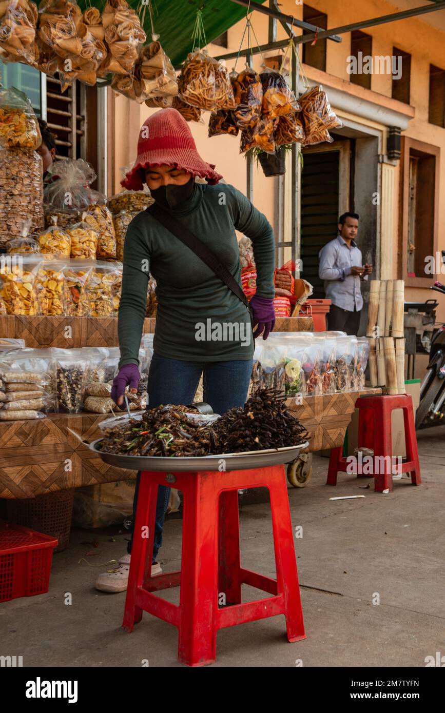 Cambodia, Street Market Stock Photo - Alamy