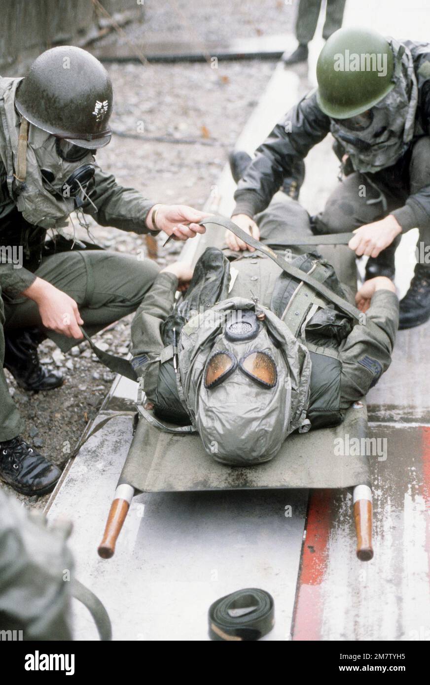 Strapped onto a stretcher during hi-res stock photography and images ...