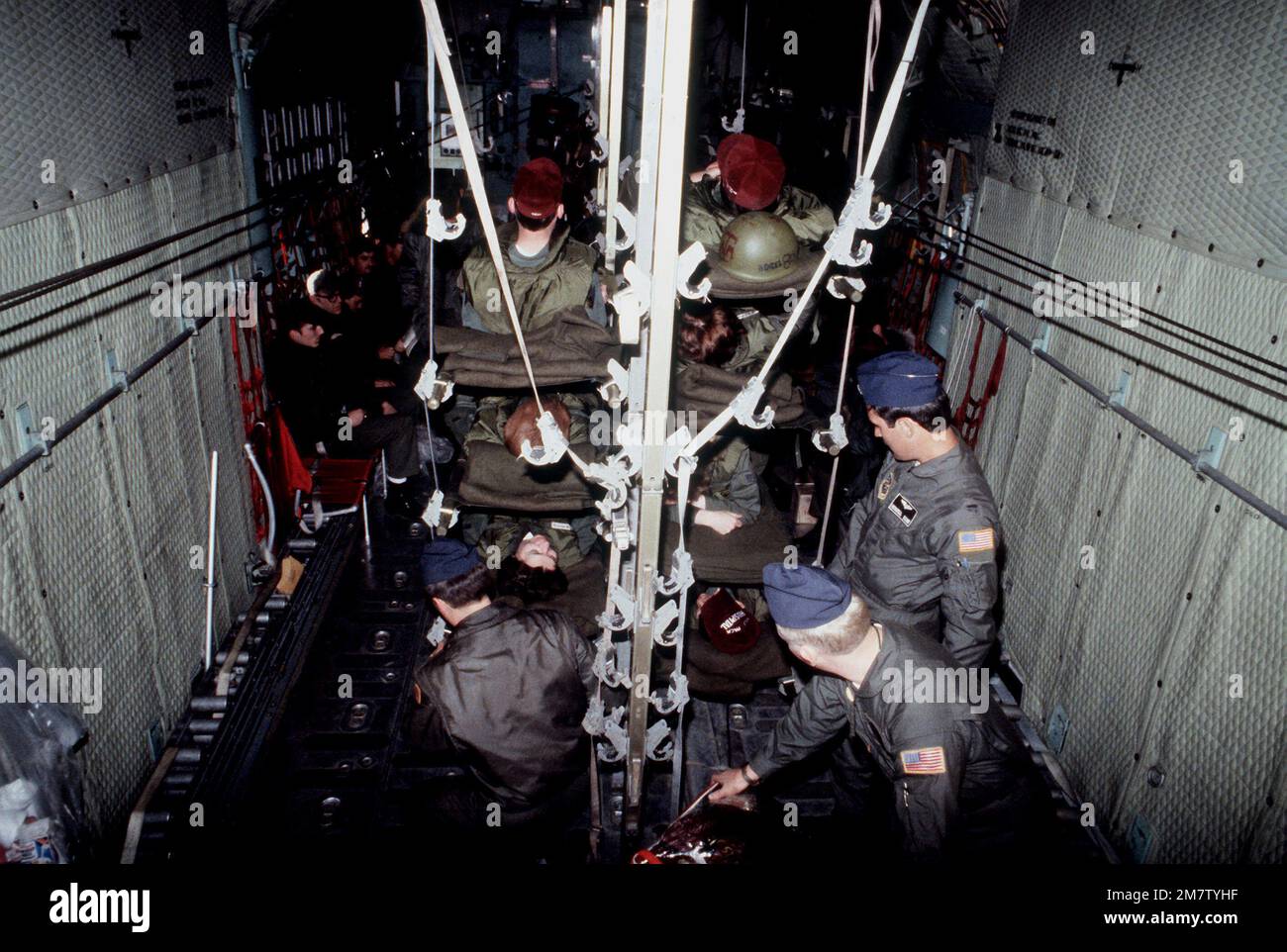 Interior view of a C-130 Hercules aircraft from the 317th Tactical Air ...