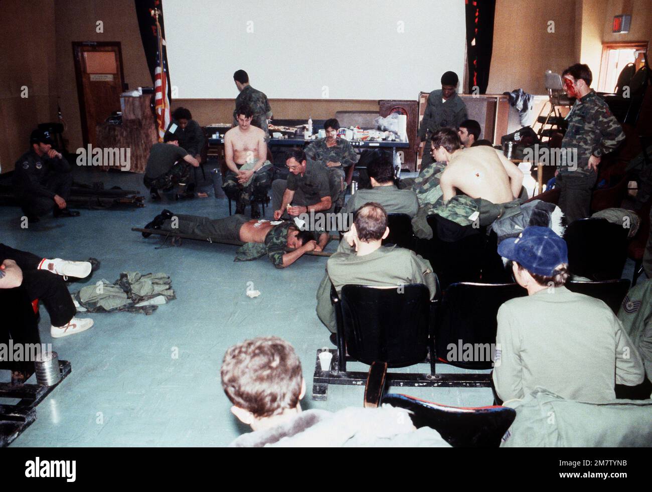 Patients are treated during a mass casualty exercise, part of Team ...