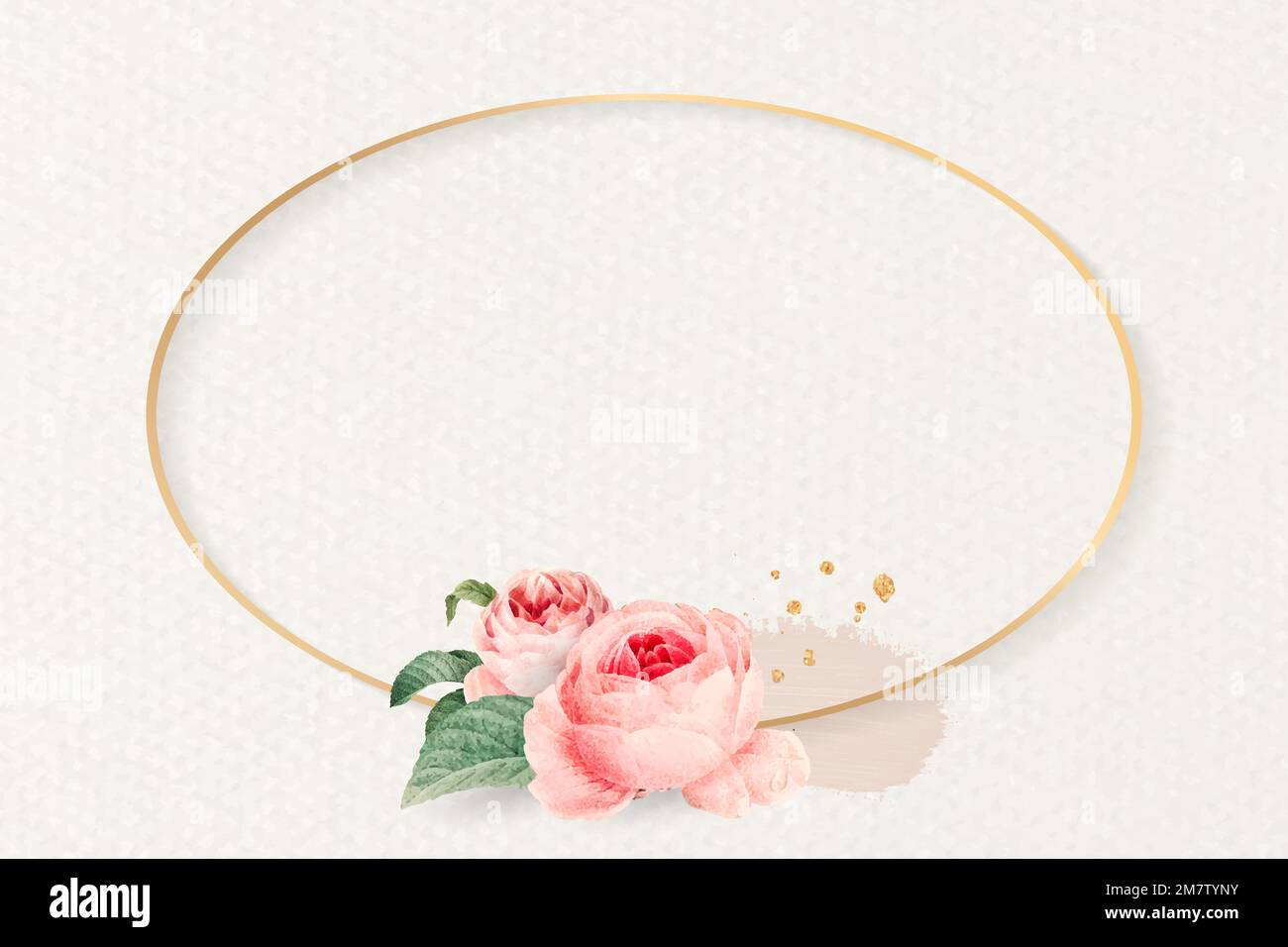 Botanical floral frame oval Stock Vector Images - Alamy