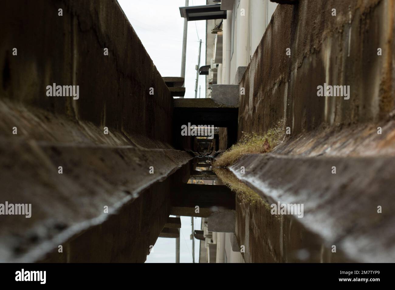 low-angle images of the urban drainage system Stock Photo - Alamy